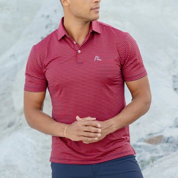 Rhoback | Shirts | Rhoback Mens Classic Red Royal Blue Striped Birdie ...